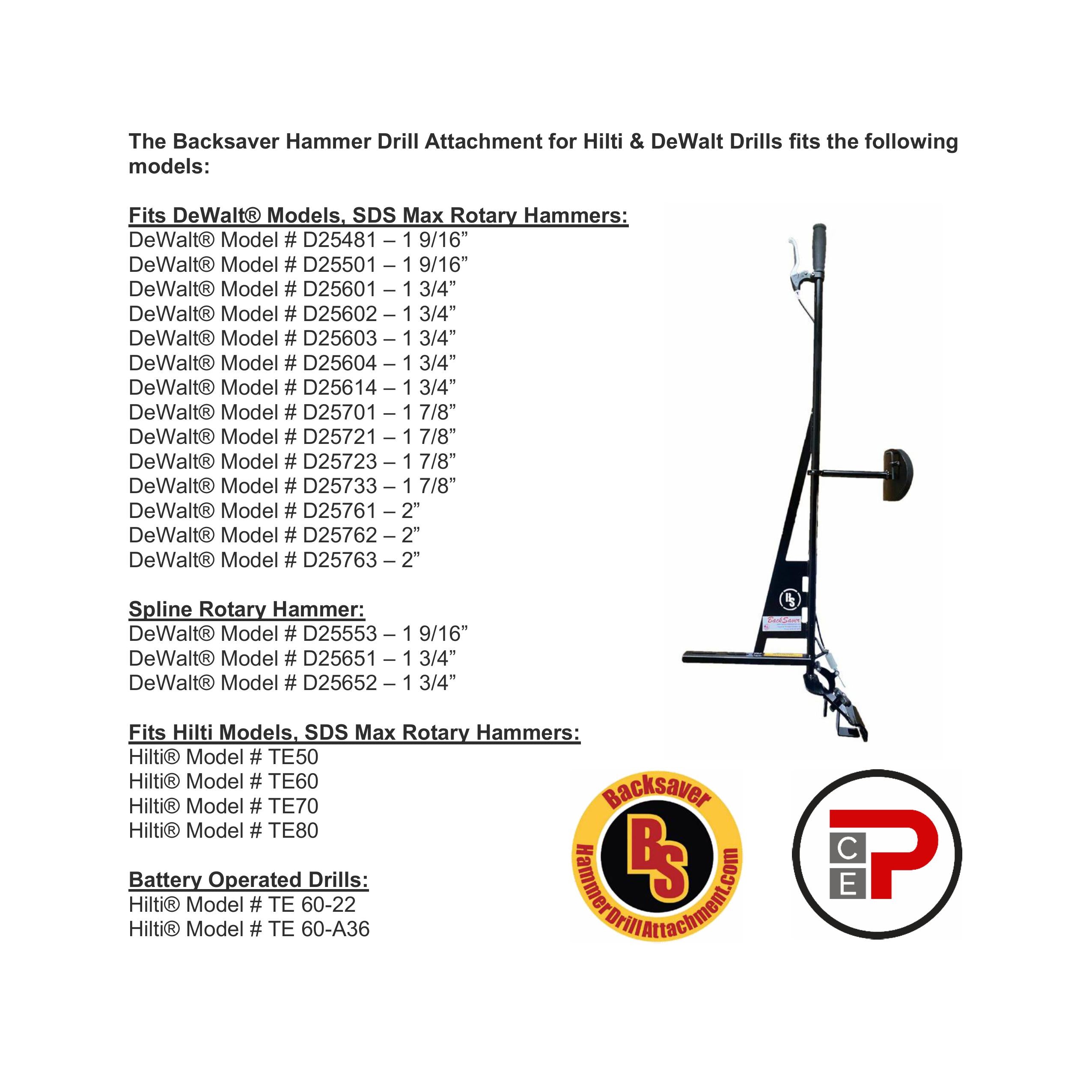 BackSaver Hammer Drill Attachment – Premier